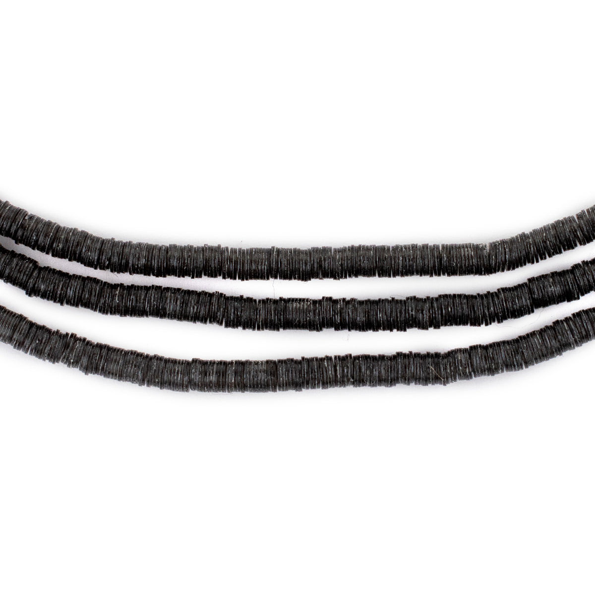 Translucent Black Vinyl Phono Record Beads (3mm) — The Bead Chest