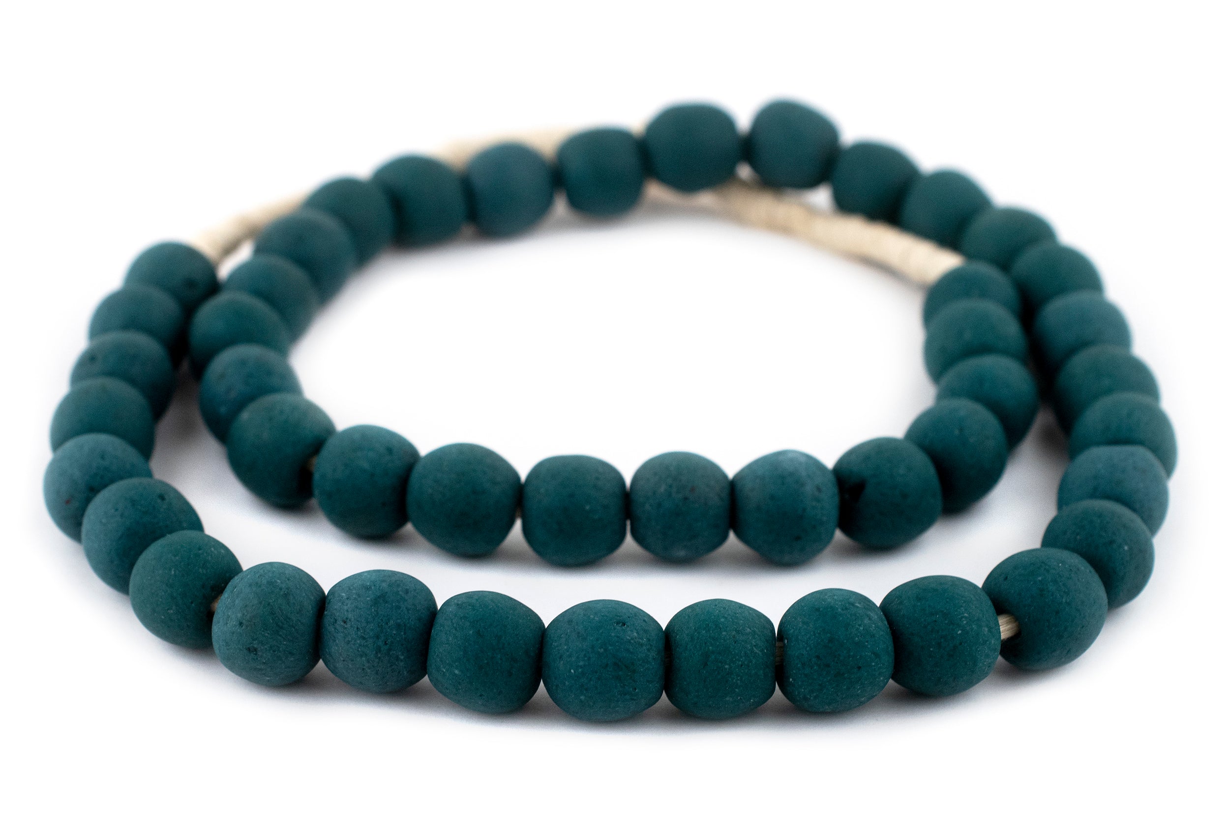 Teal Sandcast Beads (14mm) — The Bead Chest