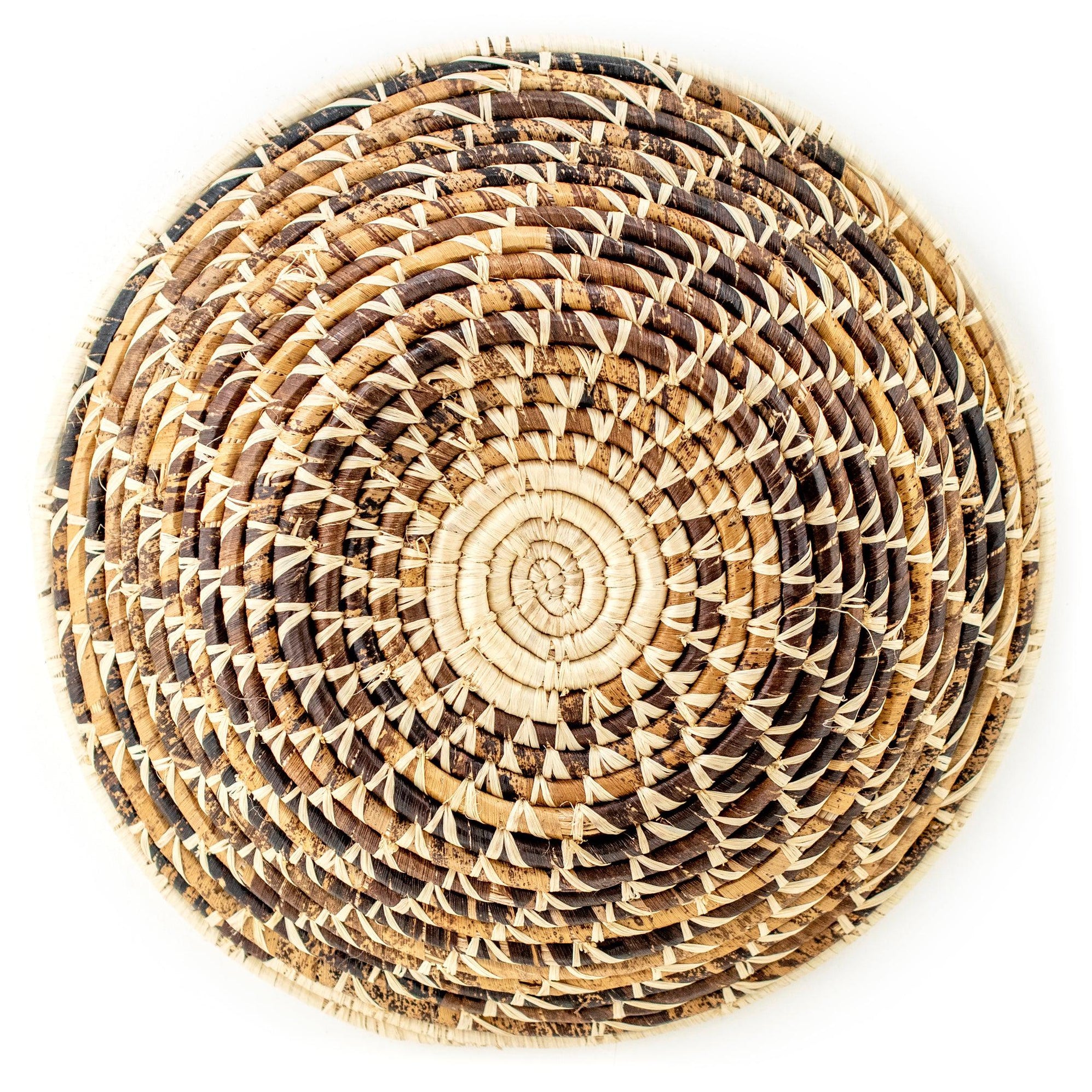 Tan Ugandan Spiral Basket (Large) — The Bead Chest