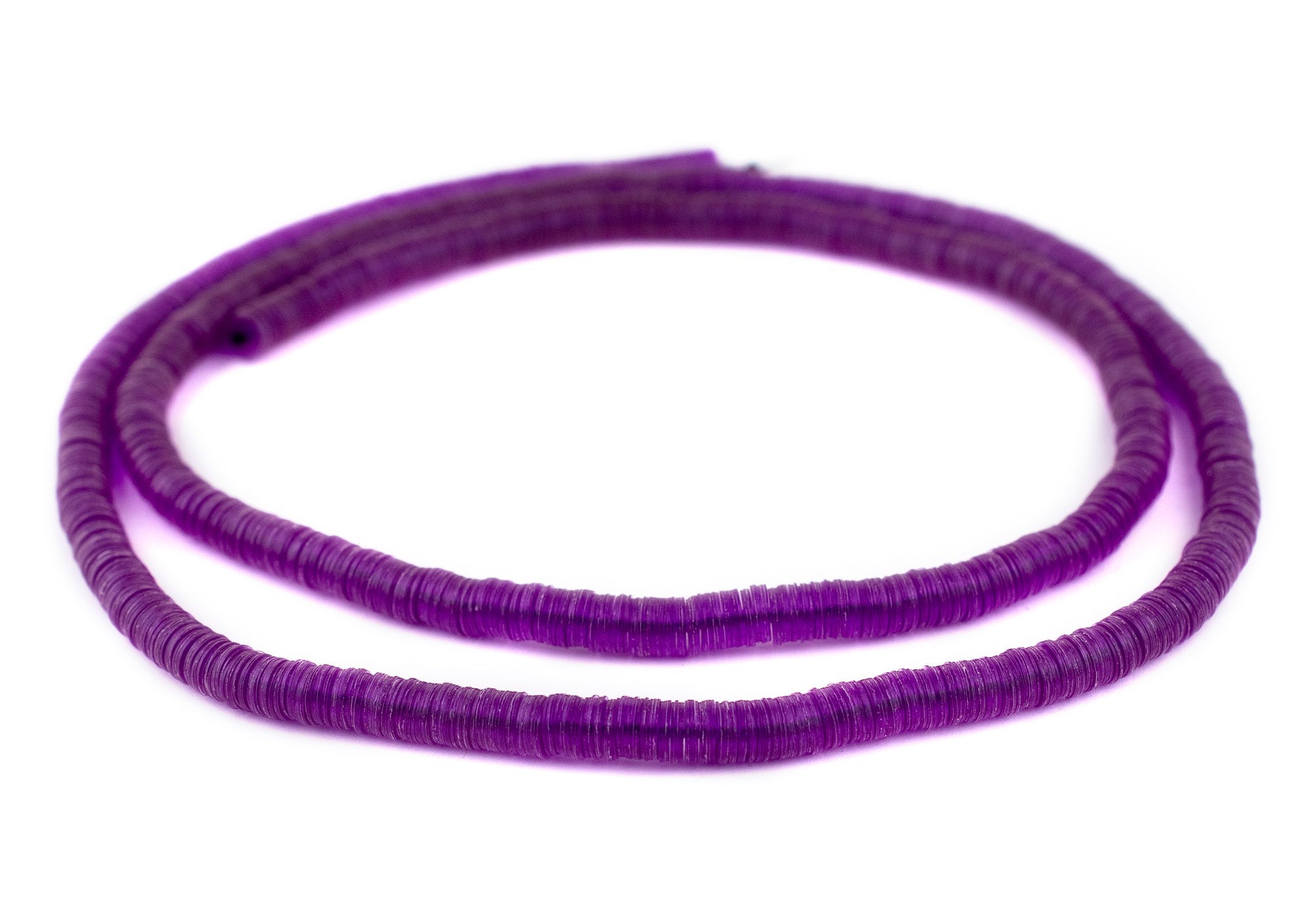 Translucent Purple Vinyl Phono Record Beads (6mm) — The Bead Chest