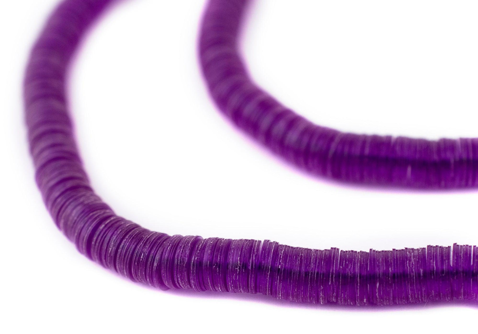 Translucent Purple Vinyl Phono Record Beads (6mm) — The Bead Chest