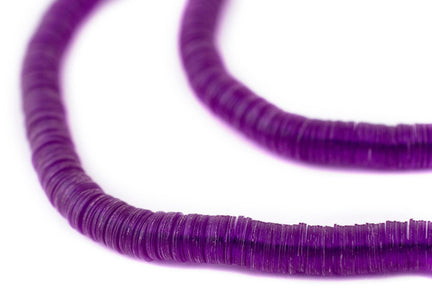 Translucent Purple Vinyl Phono Record Beads (6mm) — The Bead Chest