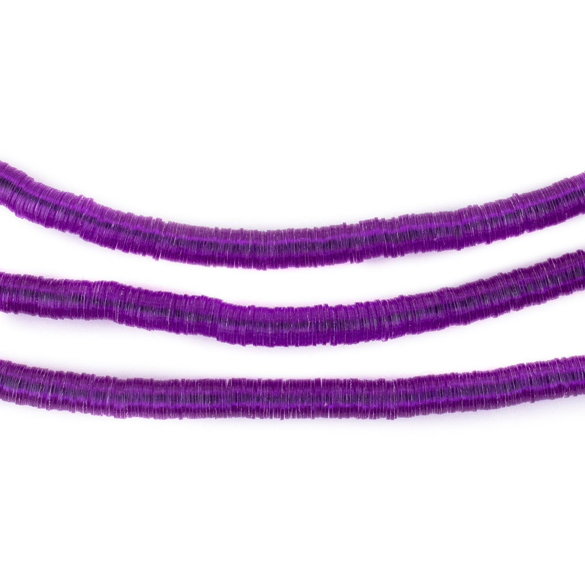 Translucent Purple Vinyl Phono Record Beads (4mm) — The Bead Chest