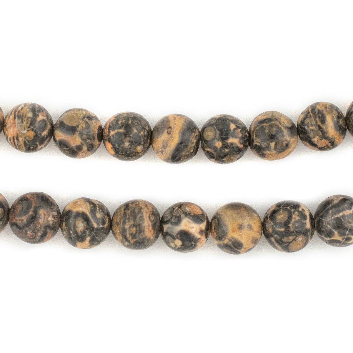 Round Leopard Jasper Beads (8mm) — The Bead Chest