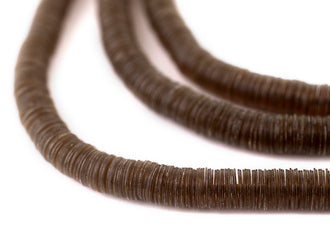 Translucent Brown Vinyl Phono Record Beads (6mm) — The Bead Chest