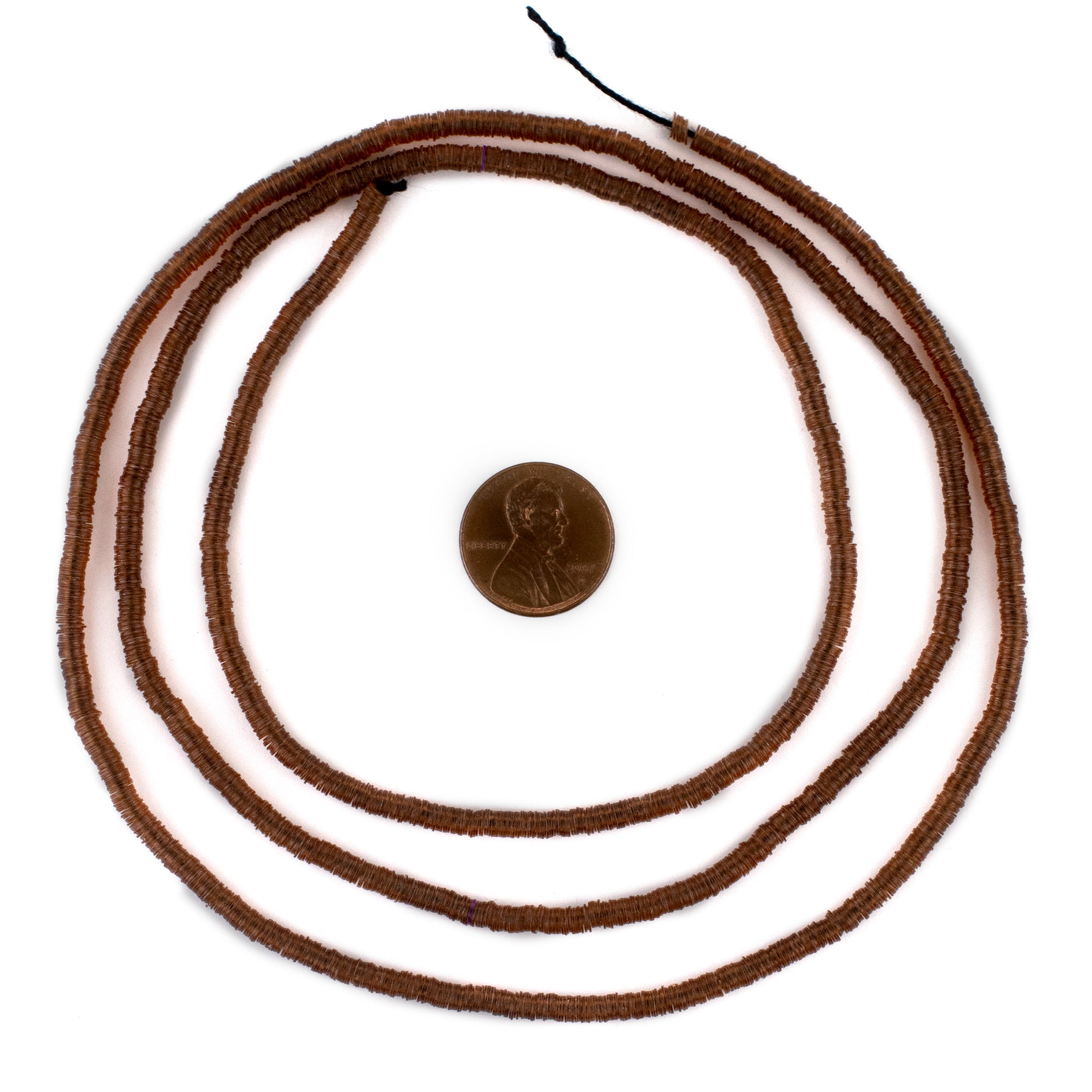 Translucent Brown Vinyl Phono Record Beads (3mm) — The Bead Chest