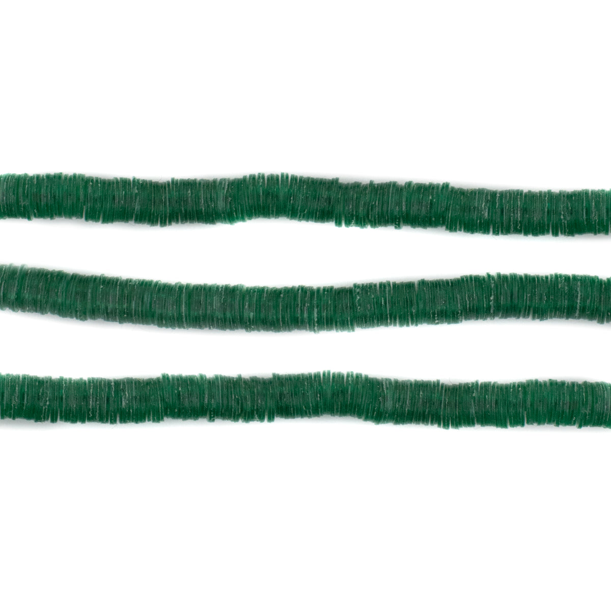 Translucent Green Vinyl Phono Record Beads (4mm) — The Bead Chest
