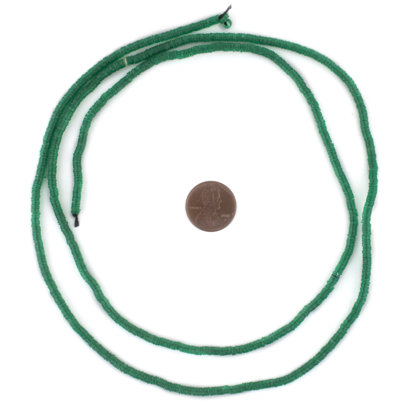 Translucent Green Vinyl Phono Record Beads (3mm) — The Bead Chest