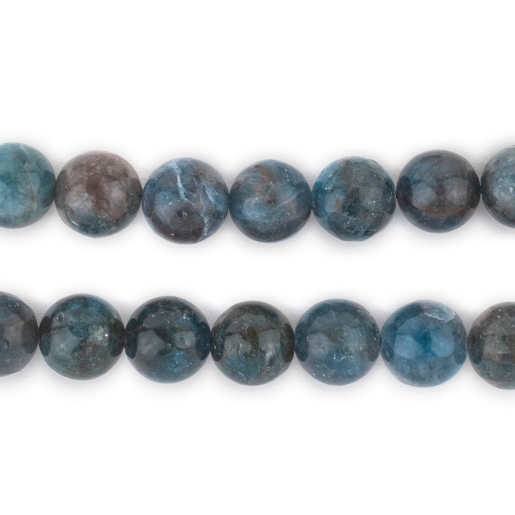 Round Blue Apatite Beads (10mm) — The Bead Chest