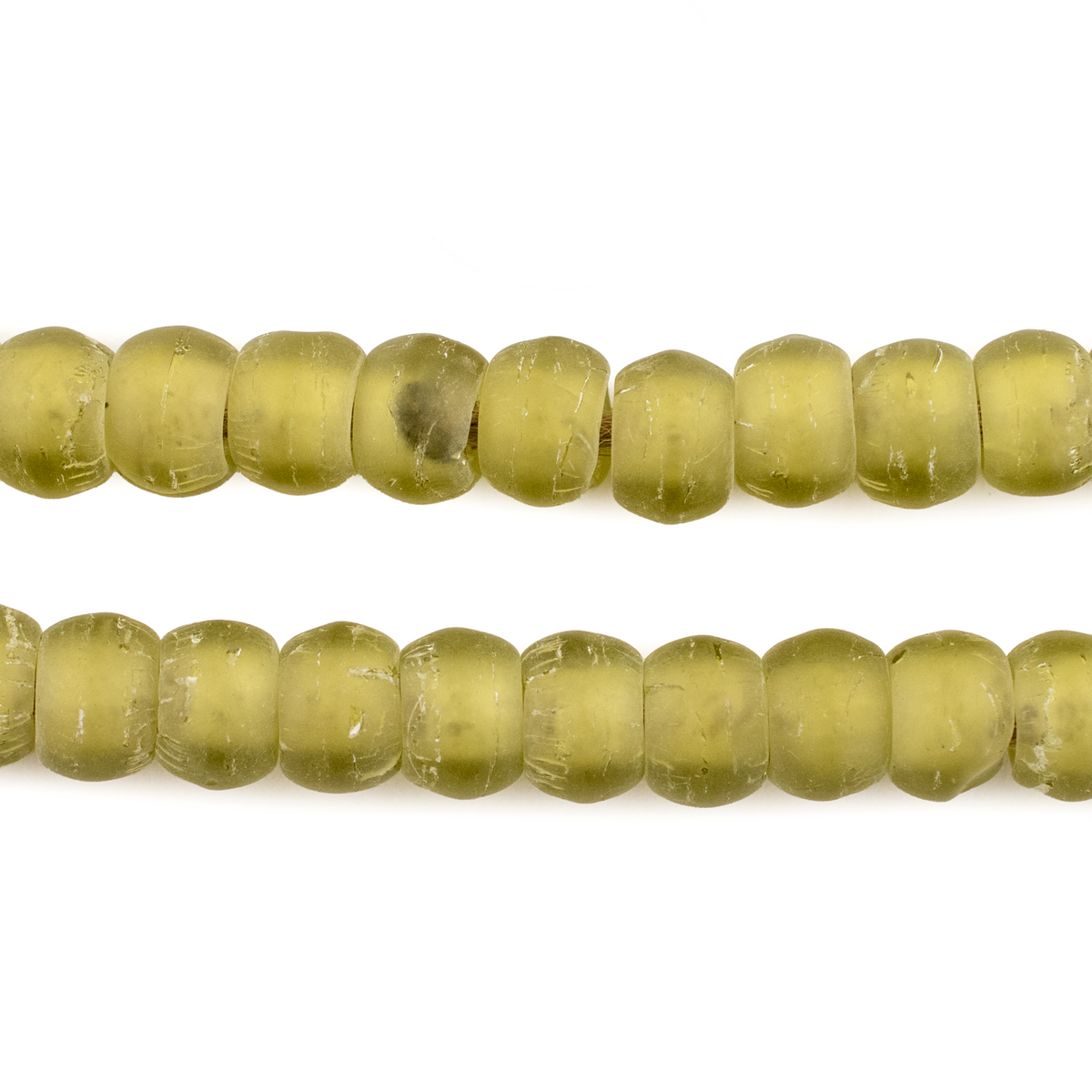 Translucent Olive Green Padre Beads (9mm) — The Bead Chest