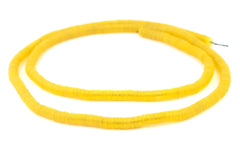 Translucent Yellow Vinyl Phono Record Beads (6mm) — The Bead Chest
