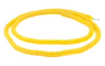 Translucent Yellow Vinyl Phono Record Beads (6mm) — The Bead Chest