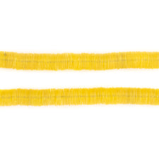 Translucent Yellow Vinyl Phono Record Beads (6mm) — The Bead Chest