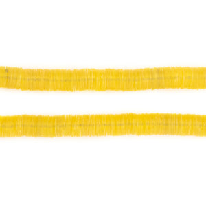 Translucent Yellow Vinyl Phono Record Beads (6mm) — The Bead Chest