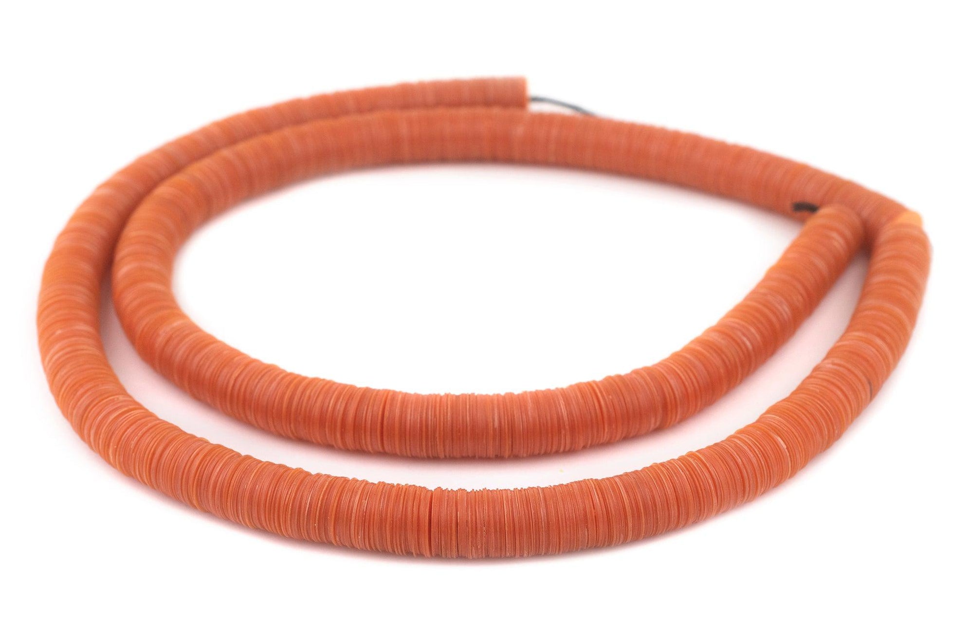 Translucent Orange Vinyl Phono Record Beads (12mm) — The Bead Chest