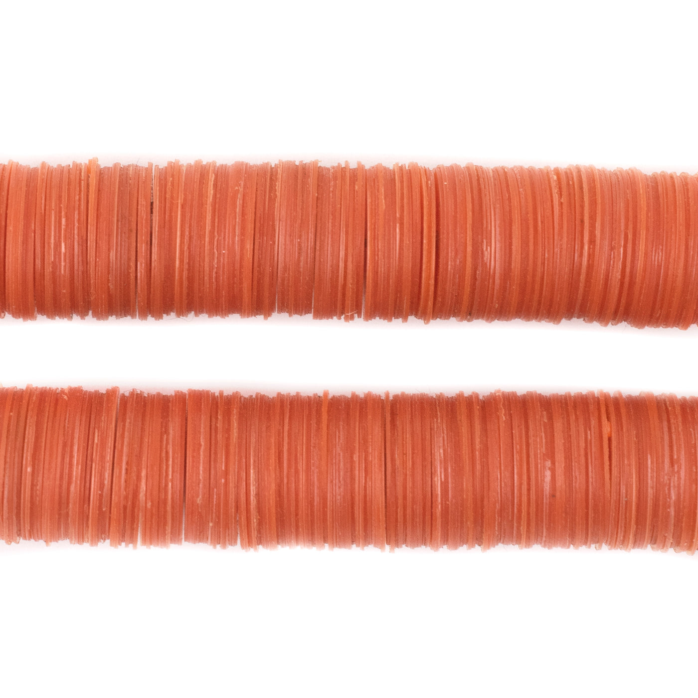 Translucent Orange Vinyl Phono Record Beads (12mm) — The Bead Chest