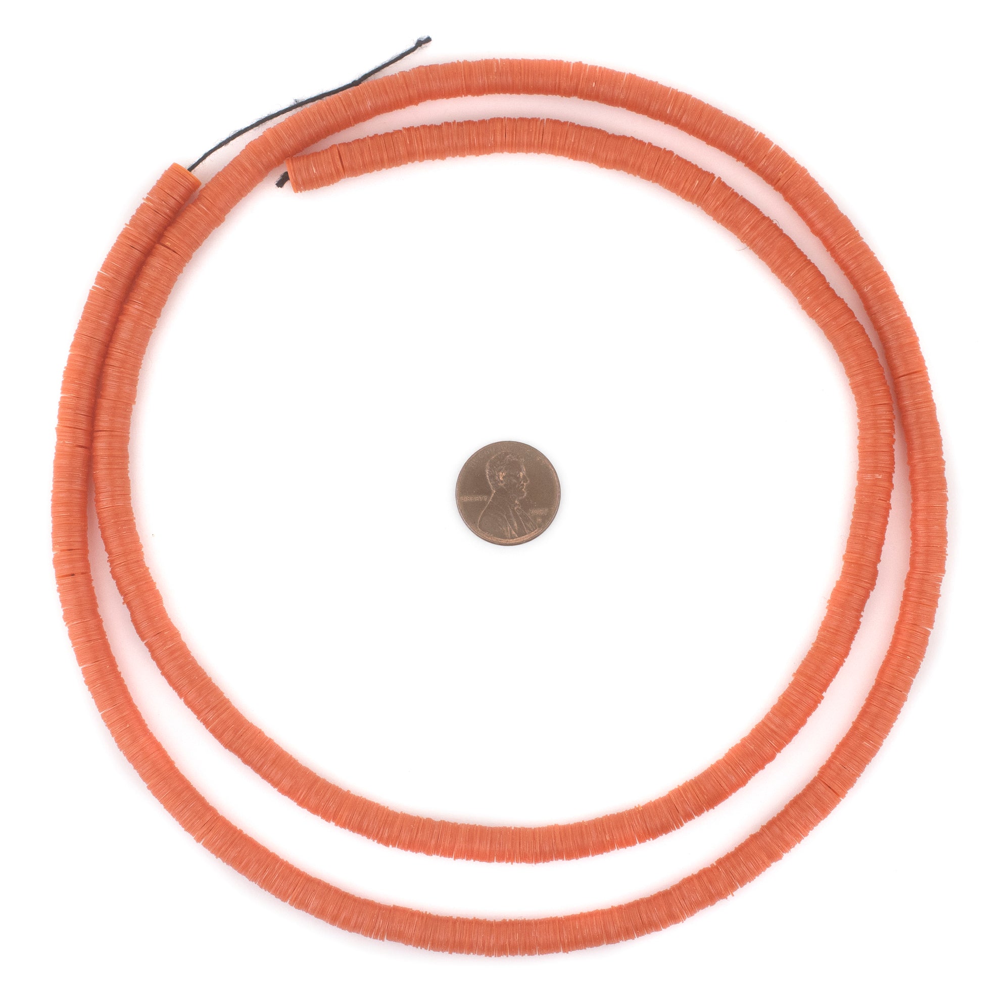 Translucent Orange Vinyl Phono Record Beads (6mm) — The Bead Chest