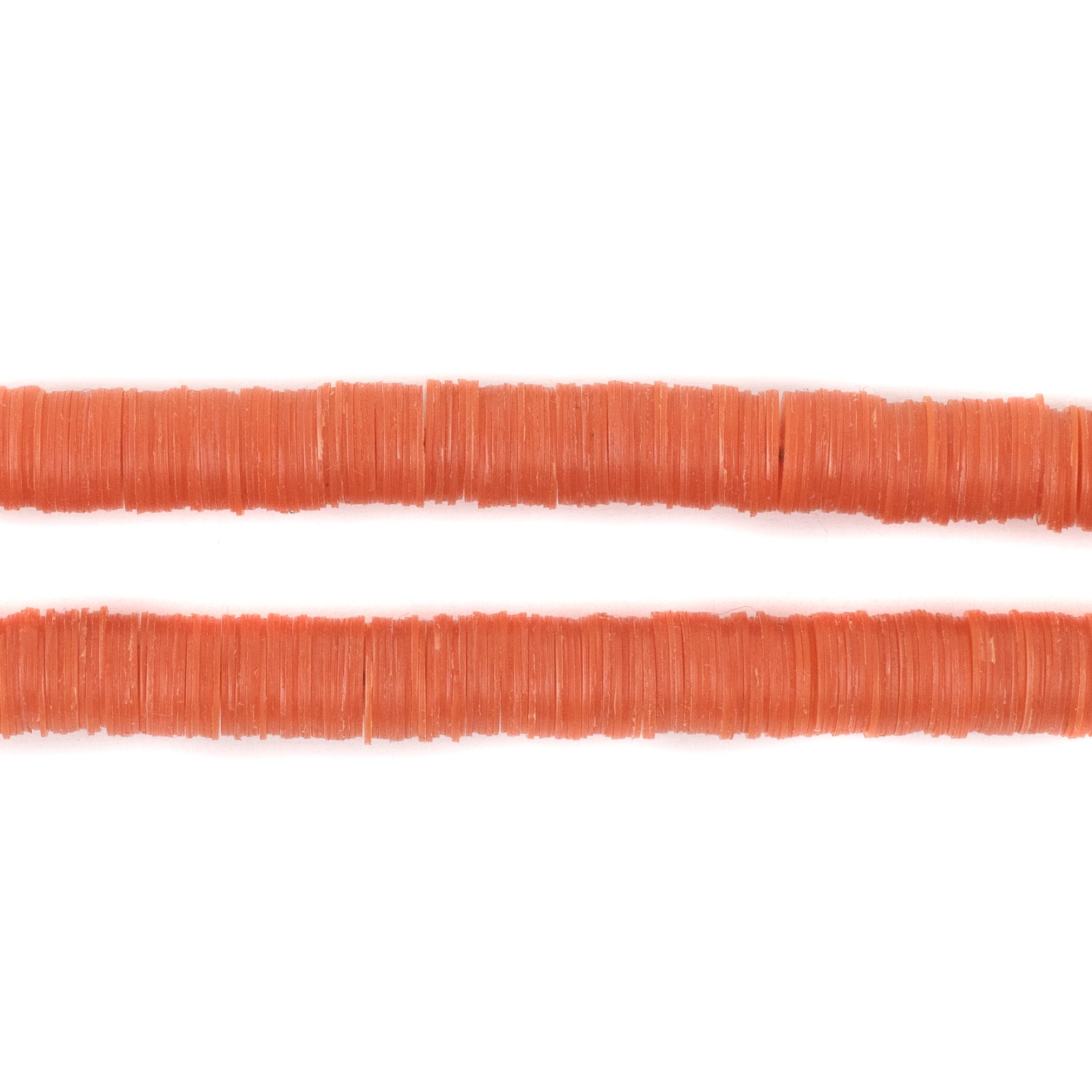 Translucent Orange Vinyl Phono Record Beads (6mm) — The Bead Chest