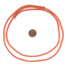 Translucent Orange Vinyl Phono Record Beads (3mm) — The Bead Chest