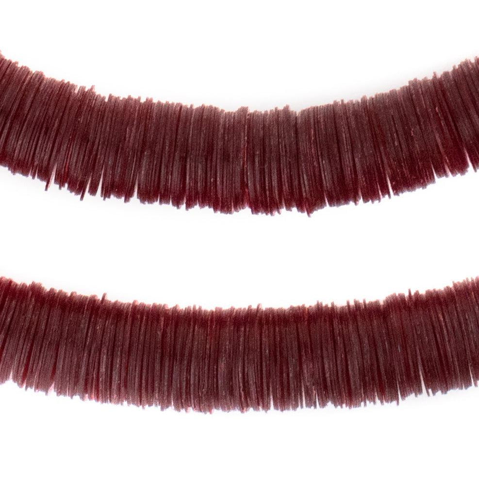 Translucent Red Vinyl Phono Record Beads (12mm) — The Bead Chest