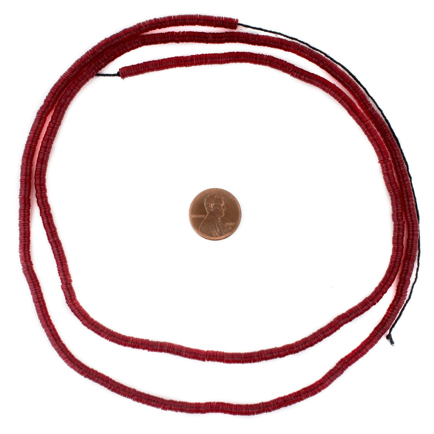 Translucent Red Vinyl Phono Record Beads (4mm) — The Bead Chest