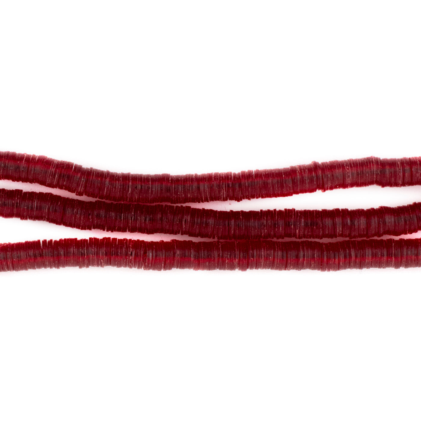 Translucent Red Vinyl Phono Record Beads (4mm) — The Bead Chest