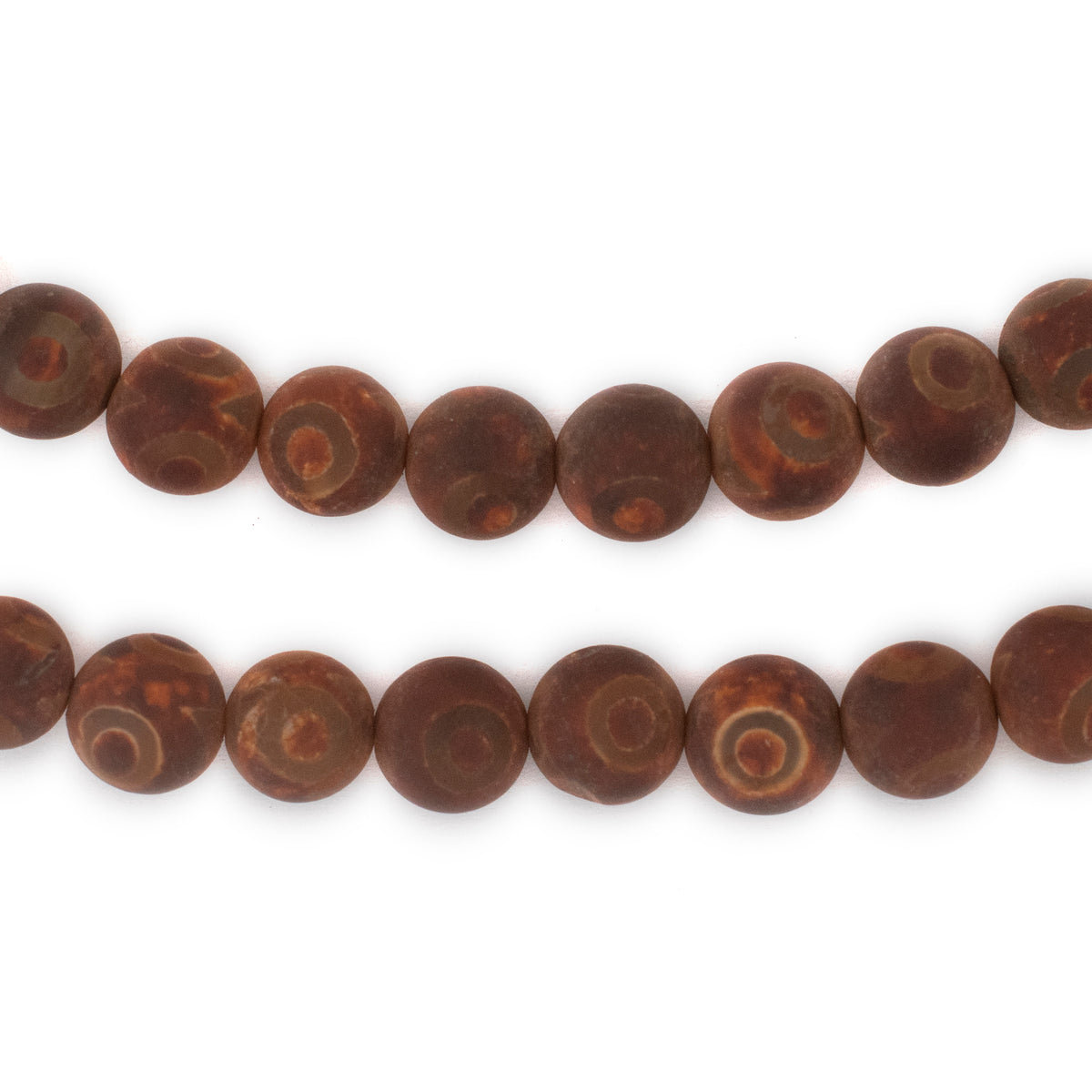 Round Tibetan Agate Beads (8mm) — The Bead Chest