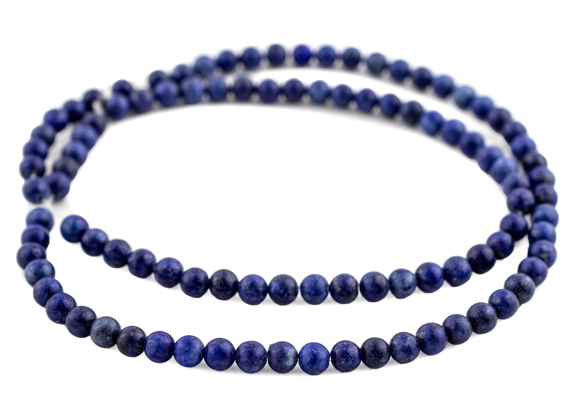Indigo Blue Round Lapis Lazuli Beads (4mm) — The Bead Chest