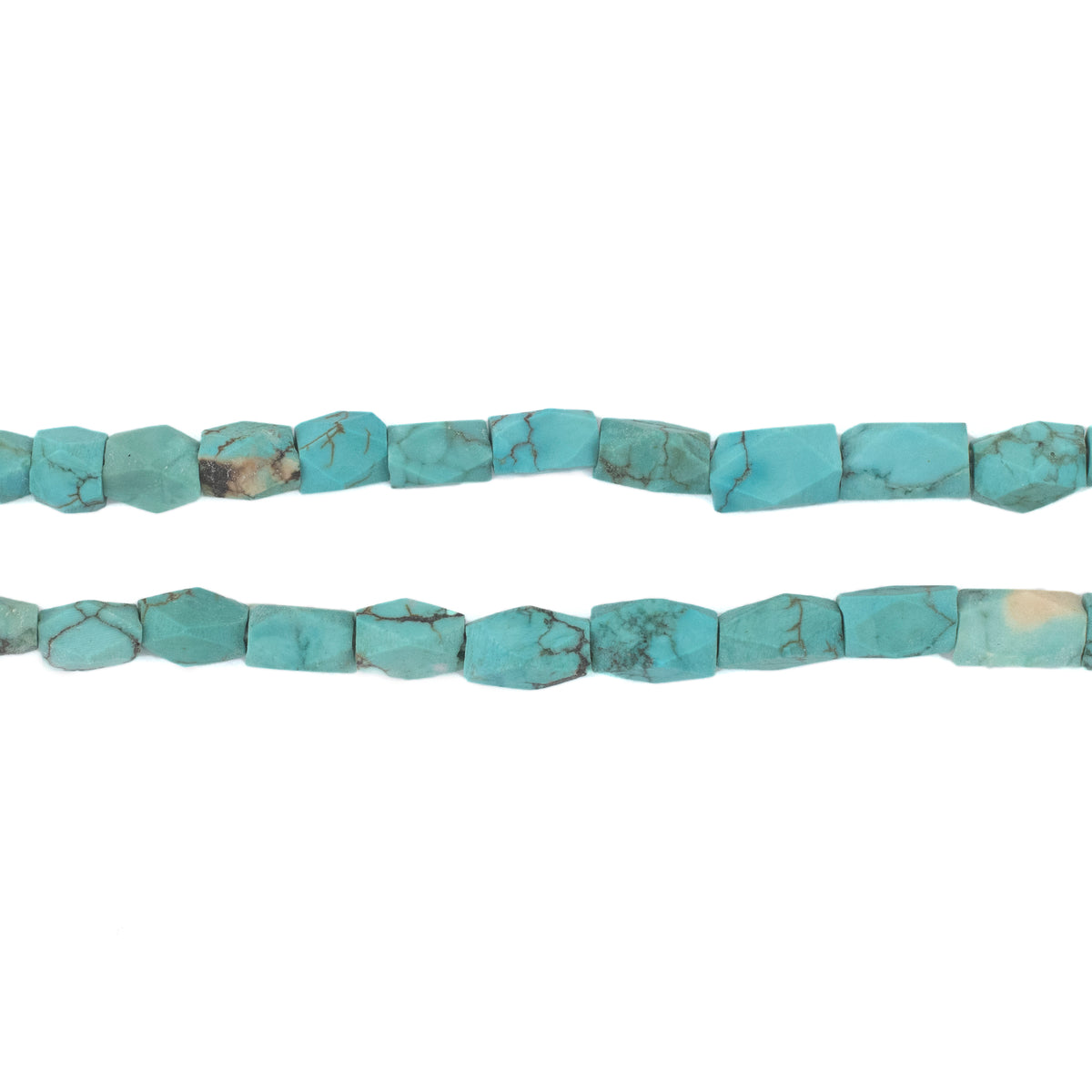 Faceted Turquoise Stone Beads (6x4mm) — The Bead Chest