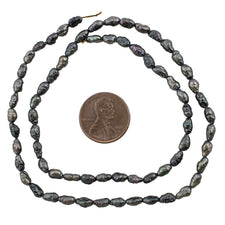 Dark Grey Vintage Japanese Rice Pearl Beads (3mm) — The Bead Chest