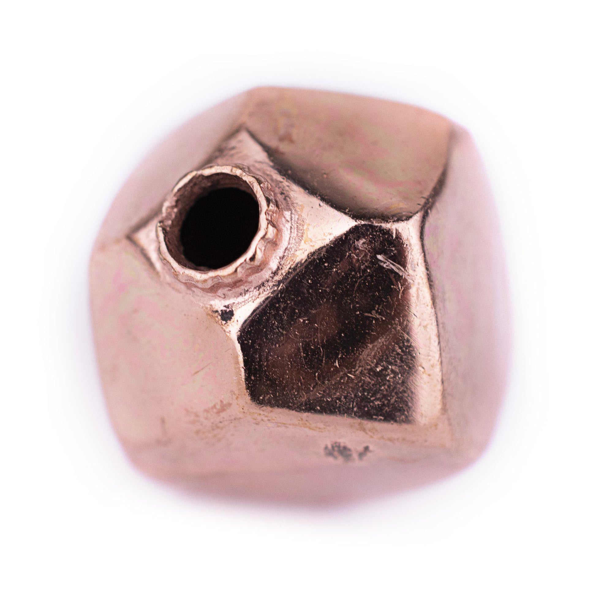 Copper Hollow Cornerless Cube Bead (25mm) — The Bead Chest