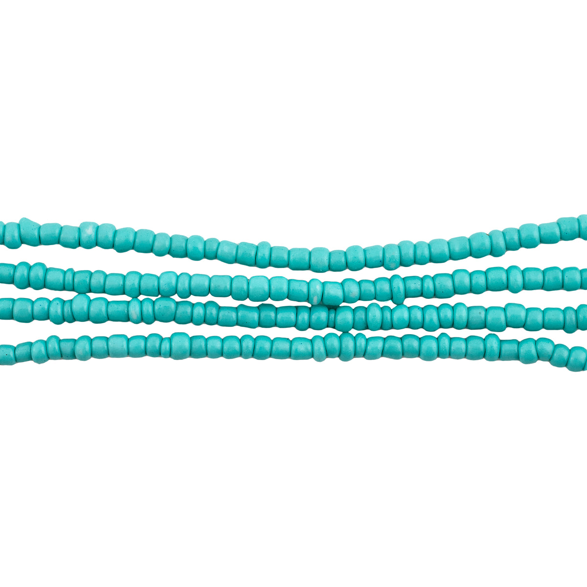 Aqua Blue Ghana Seed Beads (2mm) — The Bead Chest