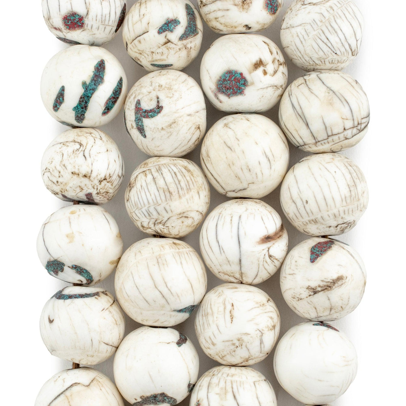 Inlaid Round Naga Conch Shell Beads (19mm) — The Bead Chest