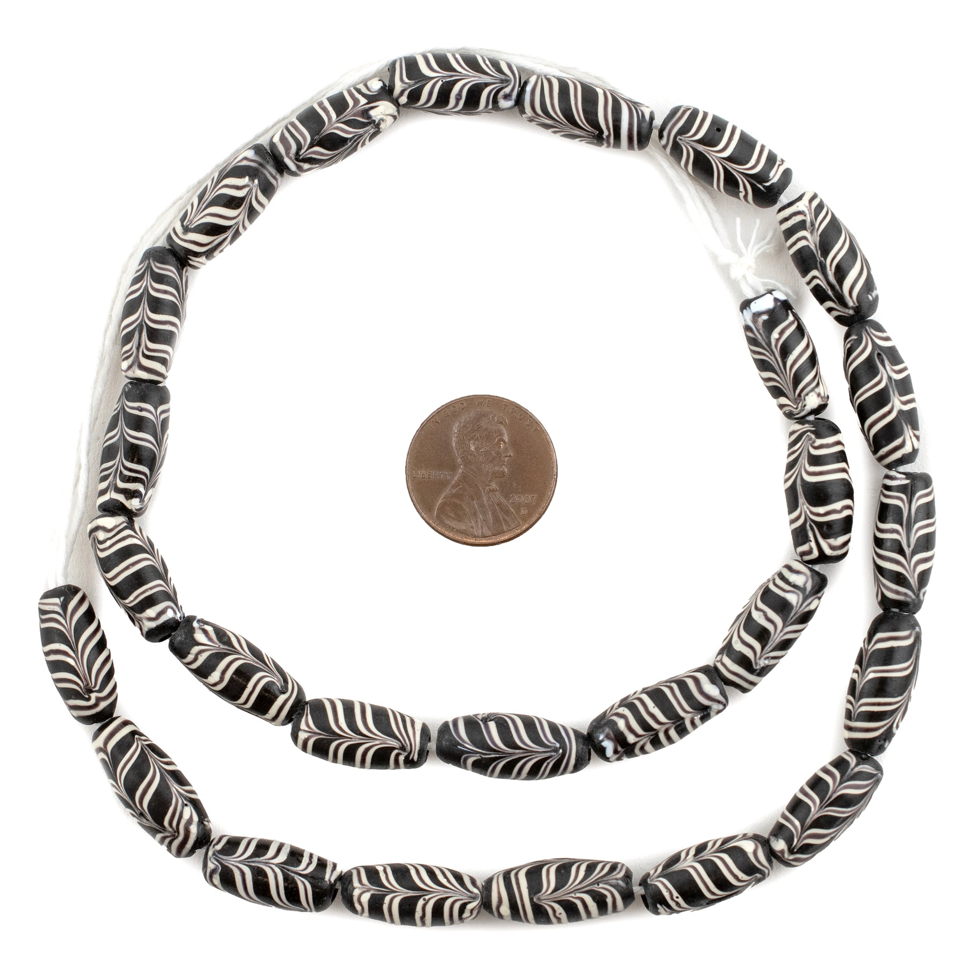 Black Java Glass Feather Beads (8mm) — The Bead Chest