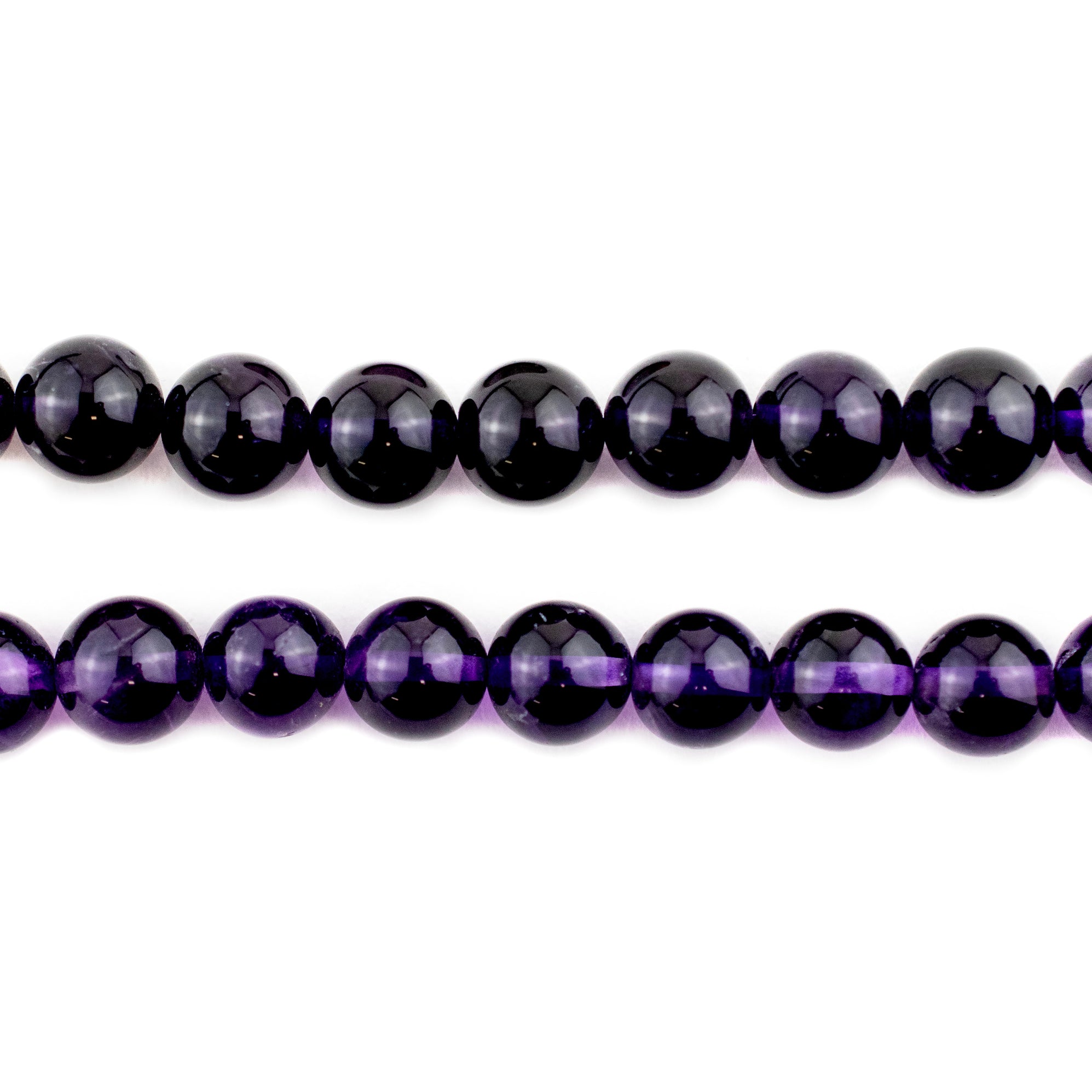 Dark Round Amethyst Beads (8mm) — The Bead Chest
