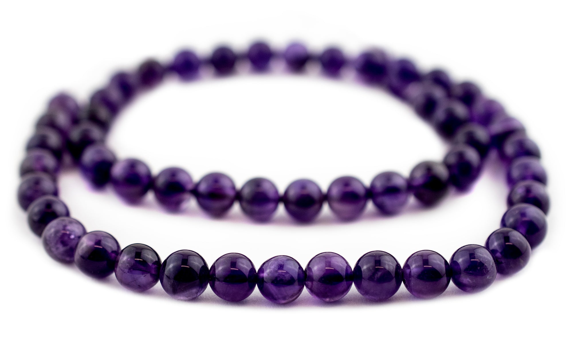 Dark Round Amethyst Beads (8mm) — The Bead Chest