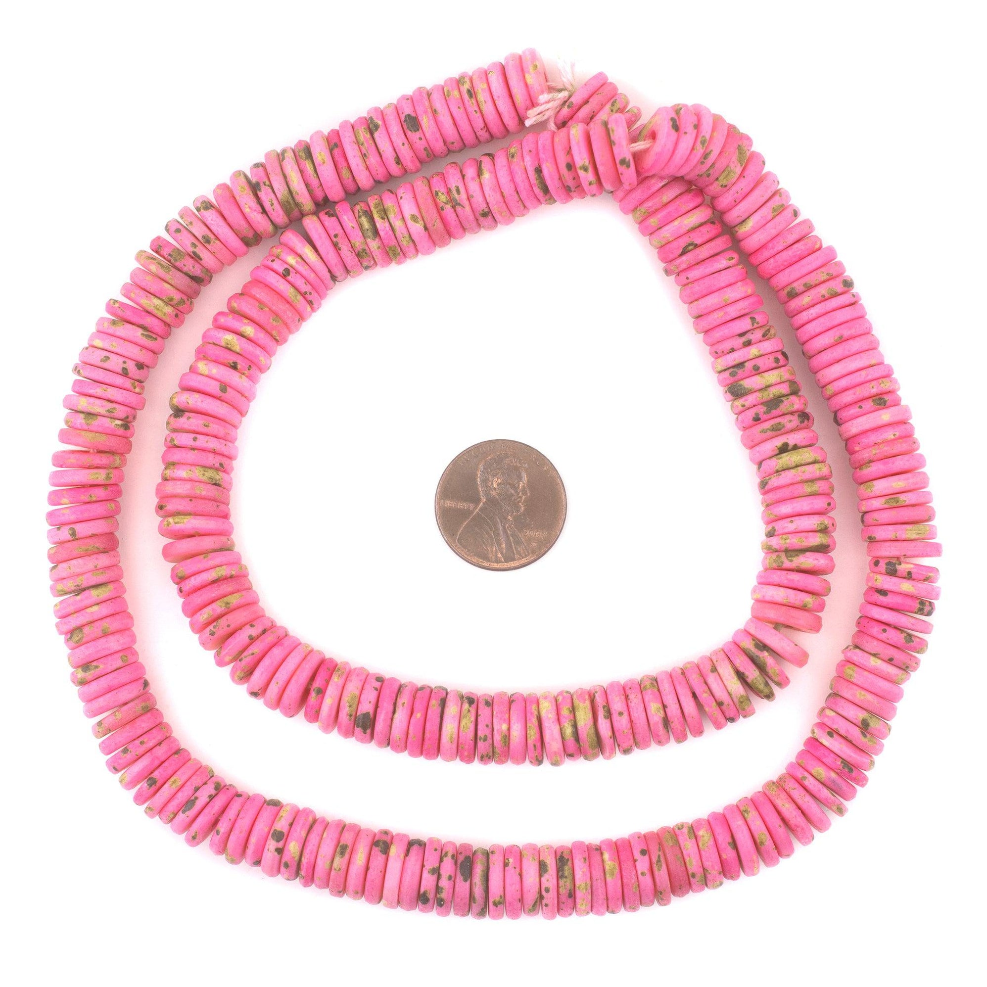Tourmaline Pink Bone Button Beads (10mm) — The Bead Chest
