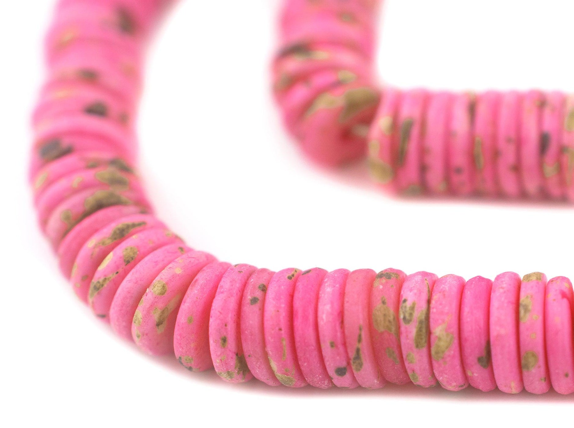 Tourmaline Pink Bone Button Beads (10mm) — The Bead Chest