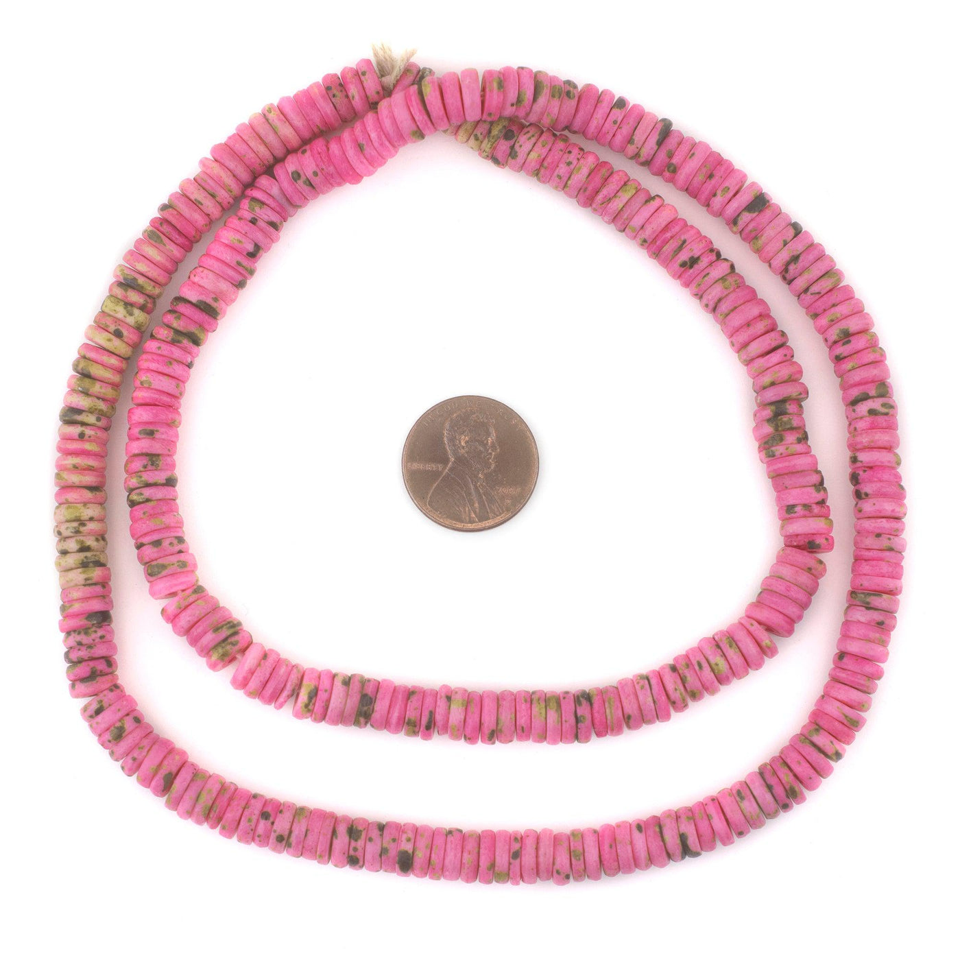 Tourmaline Pink Bone Button Beads (6mm) — The Bead Chest