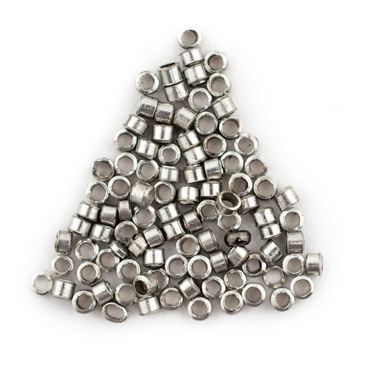 Silver Tube Crimp Beads (1.5mm, Set of 100) — The Bead Chest