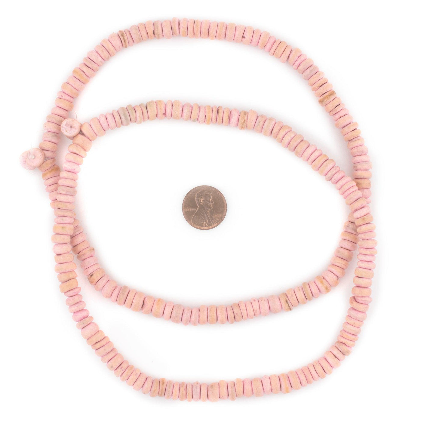 Pink Disk Coconut Shell Beads (8mm) — The Bead Chest