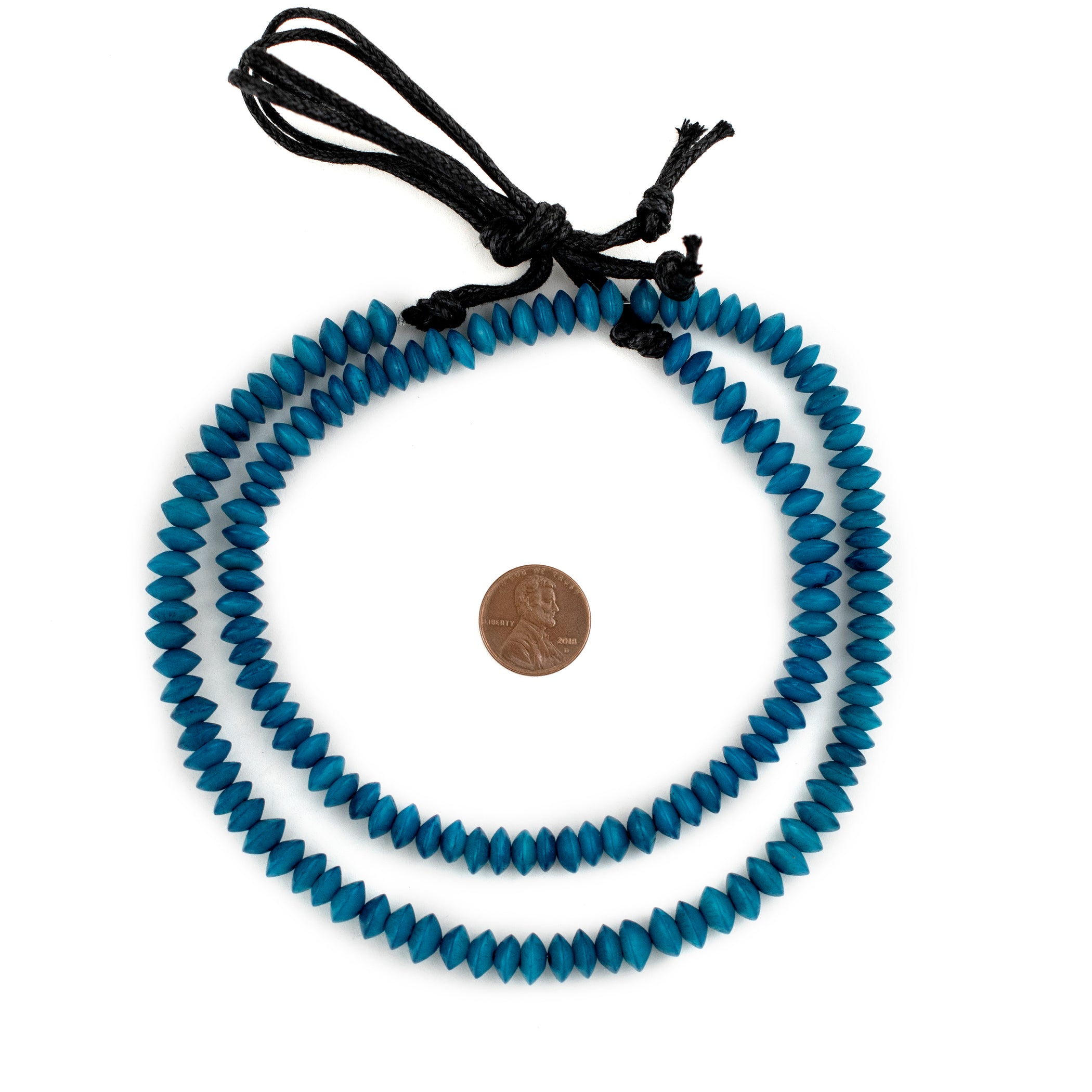 Teal Natural Saucer Seed Beads (8mm) — The Bead Chest