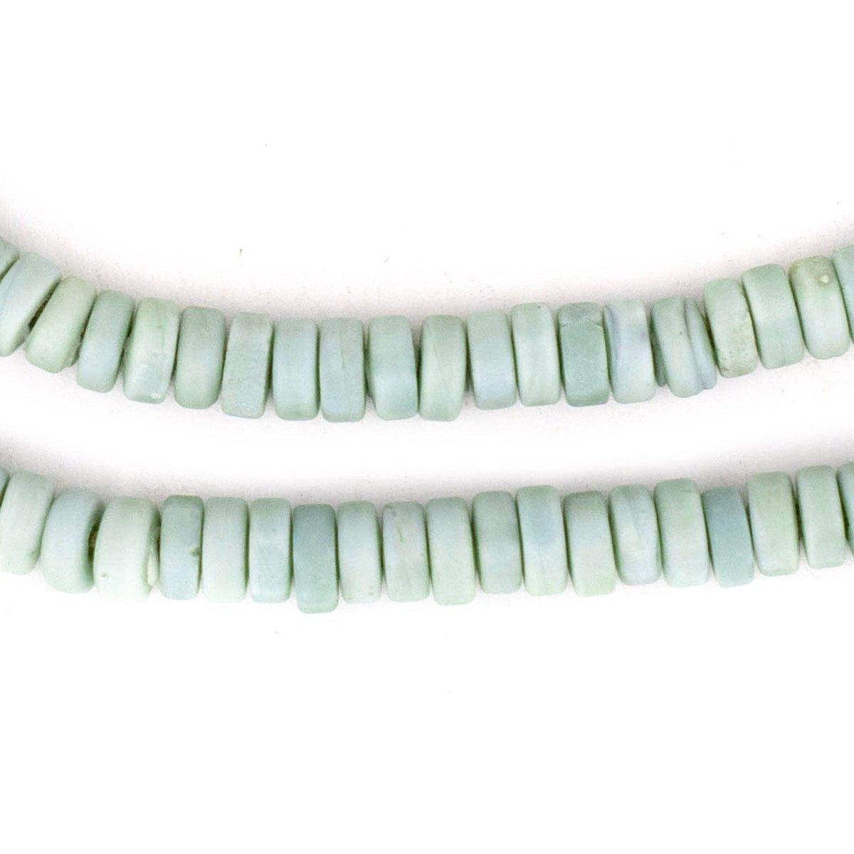 Pastel Green Java Glass Button Beads (8mm) — The Bead Chest