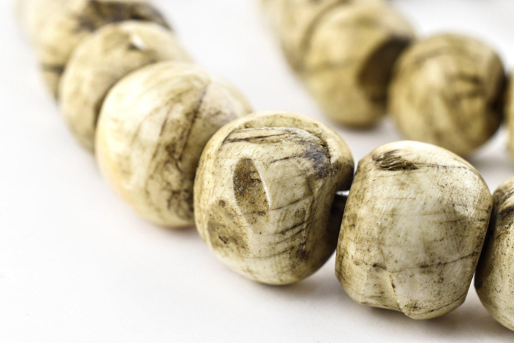 Vintage Round Naga Shell Beads (17mm) — The Bead Chest