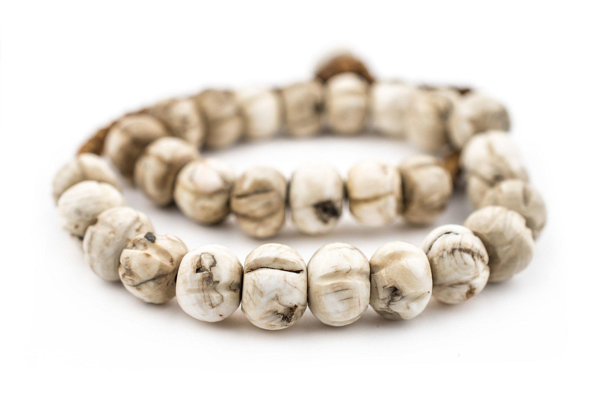 Carved Watermelon Naga Conch Shell Beads (12mm) — The Bead Chest