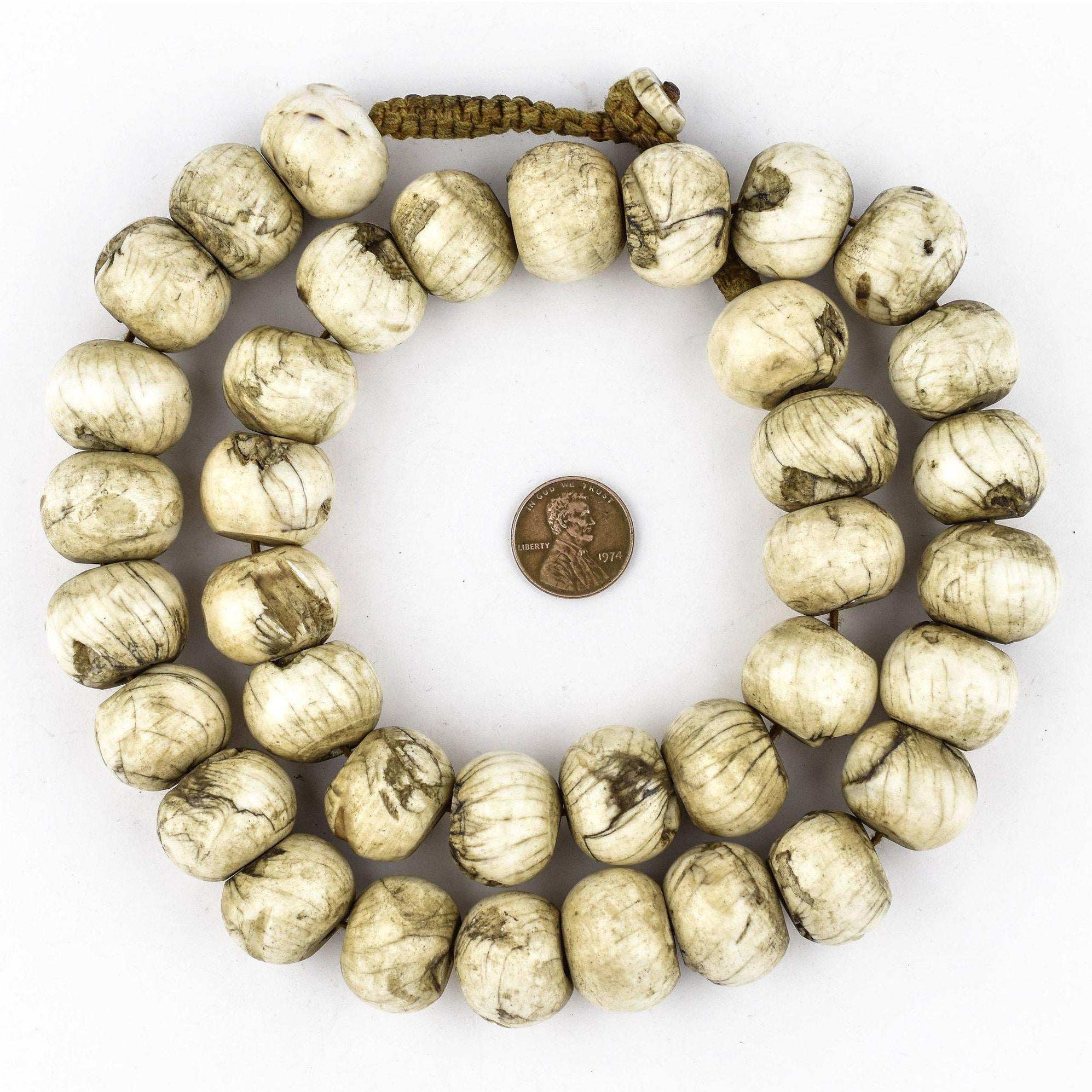 Jumbo Round Naga Shell Beads (16x22mm)(Long Strand) — The Bead Chest