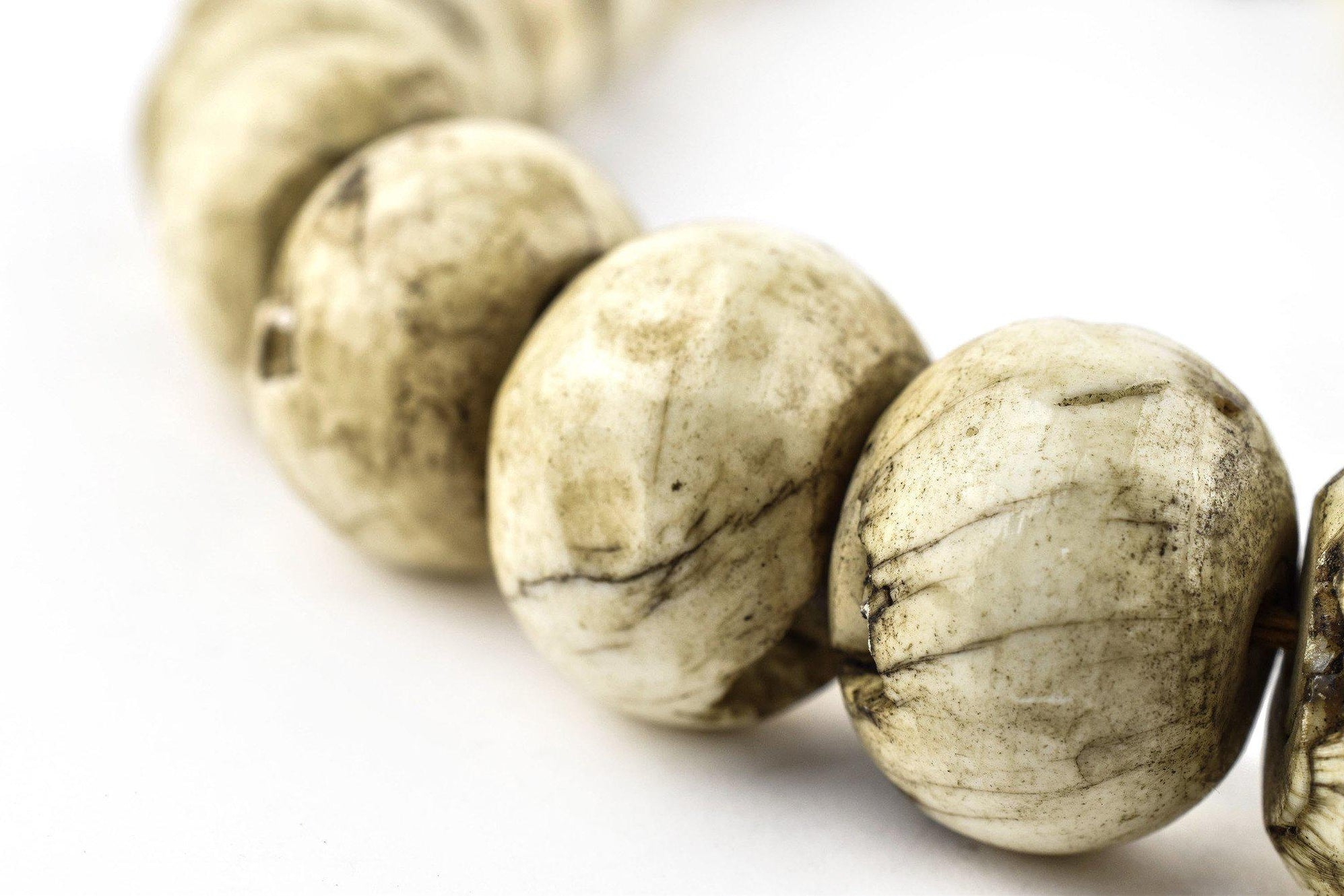 Jumbo Round Naga Shell Beads (16x22mm)(Long Strand) — The Bead Chest