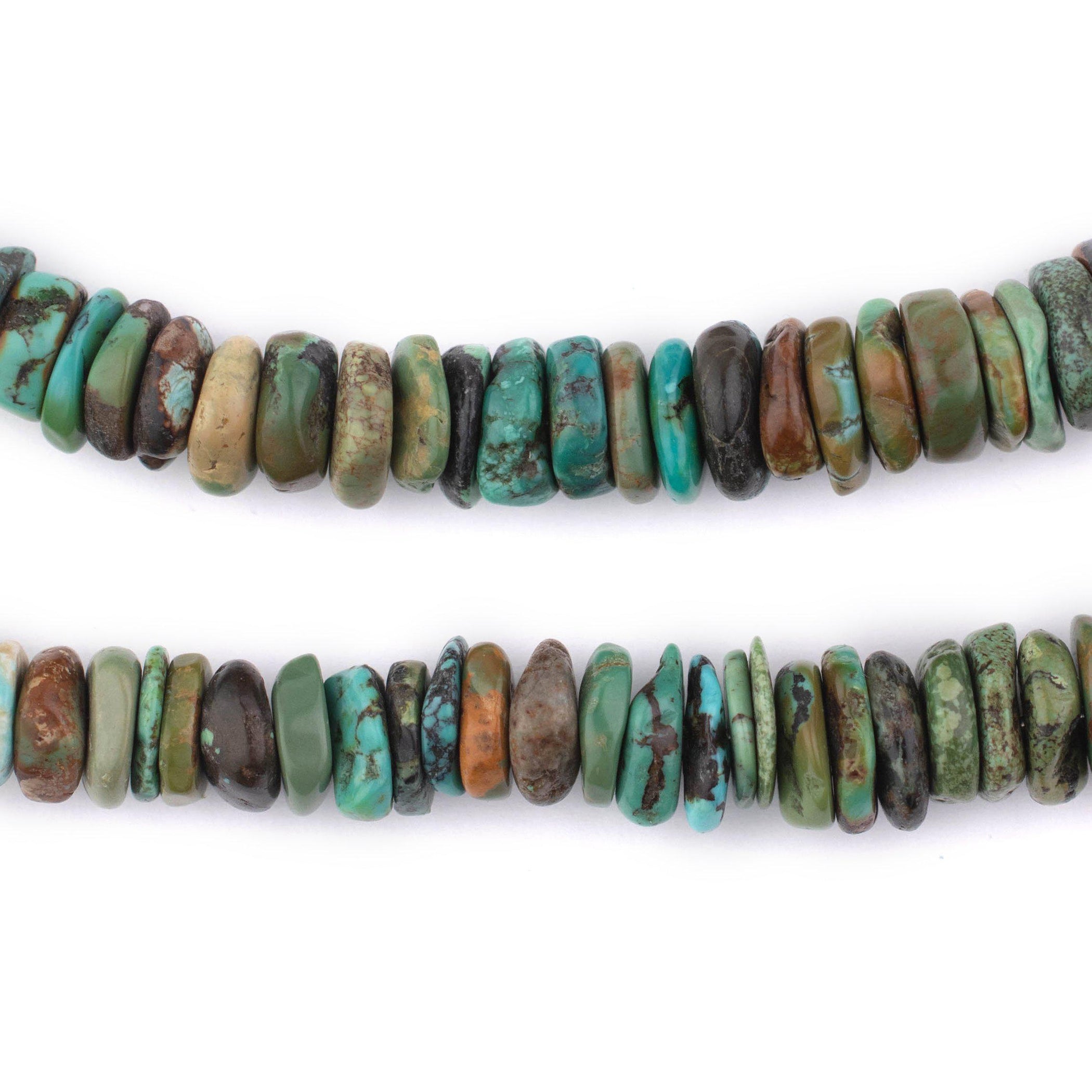 Earthy Graduated Disk Turquoise Beads — The Bead Chest