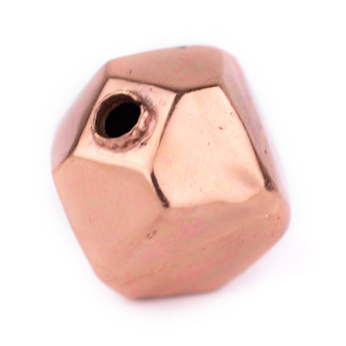 Copper Hollow Cornerless Cube Bead (30mm) — The Bead Chest