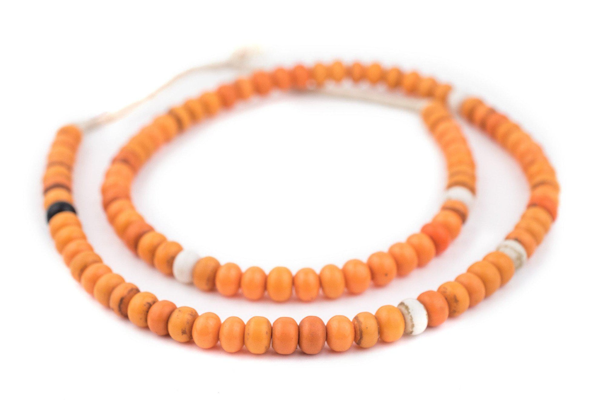Vintage Electric Orange Binta Banji Beads — The Bead Chest